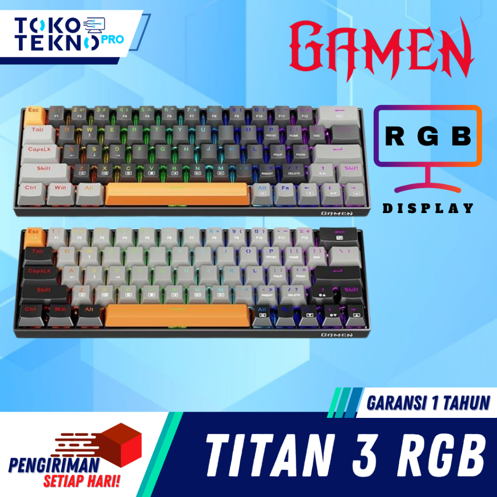 Jual Gamen Titan III / 3 RGB Mechanical Gaming Keyboard I Mechanical ...