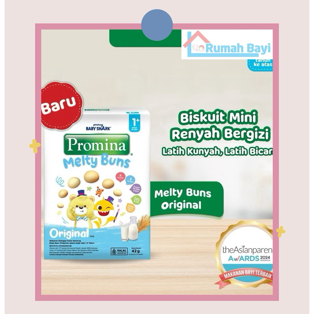 Jual Promina Melty Buns Mini Biskuit Cemilan Anak 42g | Shopee Indonesia