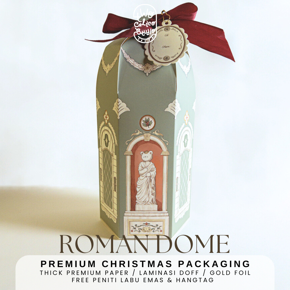 Jual (10pcs) Roman Dome box Kotak satu dua toples tabung Hampers Natal ...
