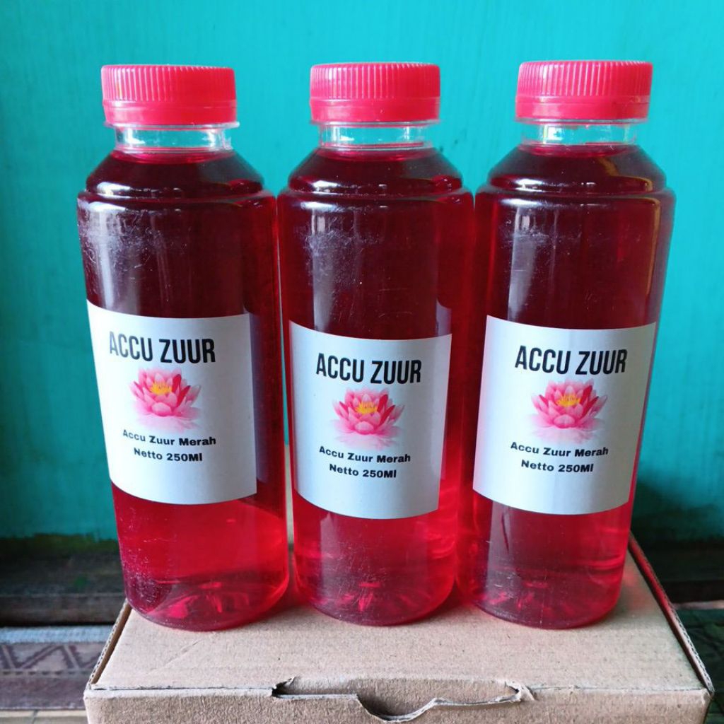 Jual air zuur air accu merah banyu aki habang isi 250 ml | Shopee Indonesia