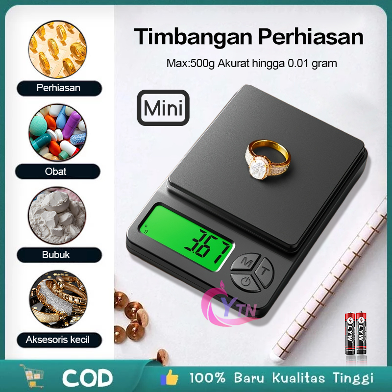 Jual Timbangan Emas Digital Pocket Scale 0.01 Gram Timbangan Perhiasan ...