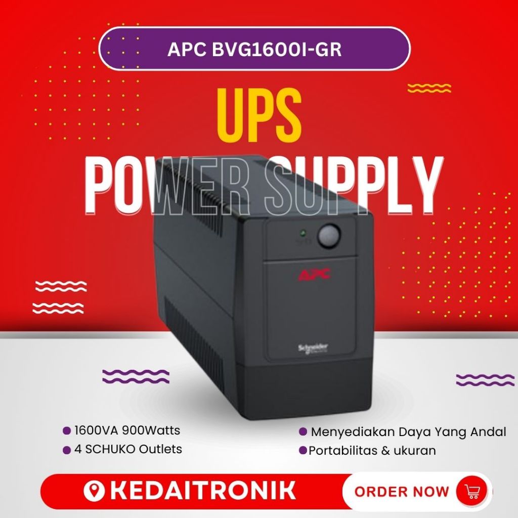Jual UPS APC BVG1600I-GR BVG 1600IGR Easy UPS 1600VA 900Watts Tower ...