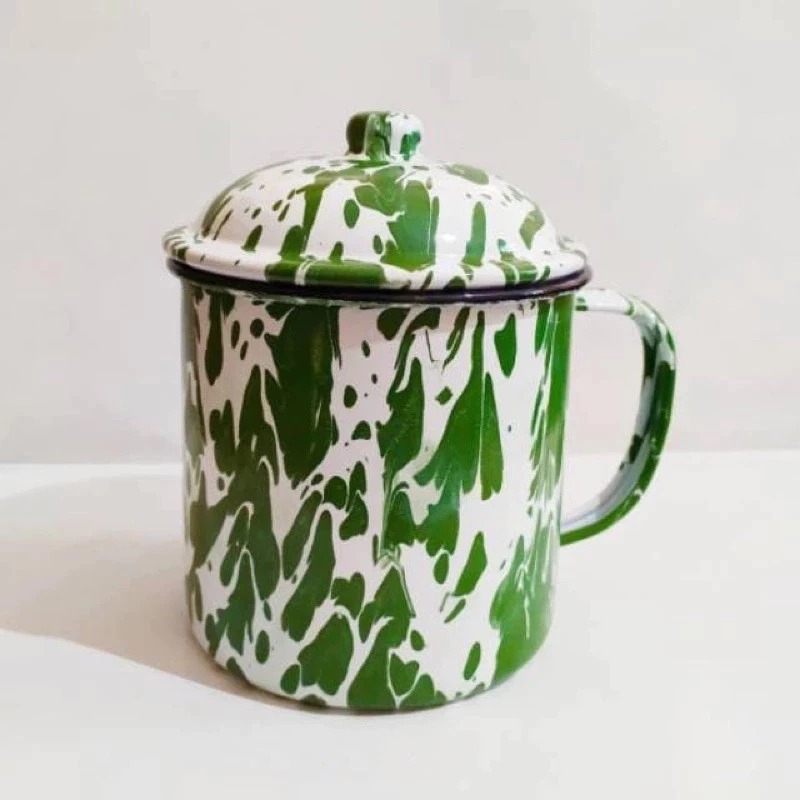 Jual Mug Cangkir Motif Bunga Enamel Seng Kaleng Jadul Vintage 10cm ...