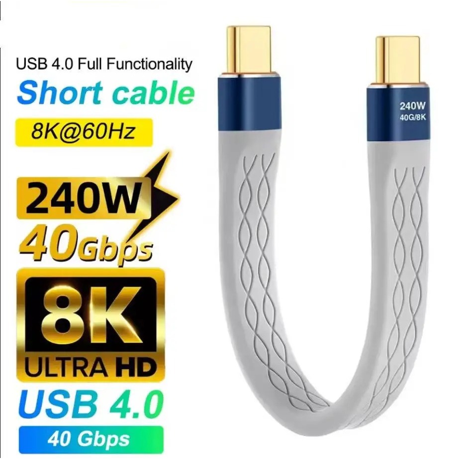 Jual Short Data Cable USB Type C 13cm 240W E-Marker Chip High Grade ...