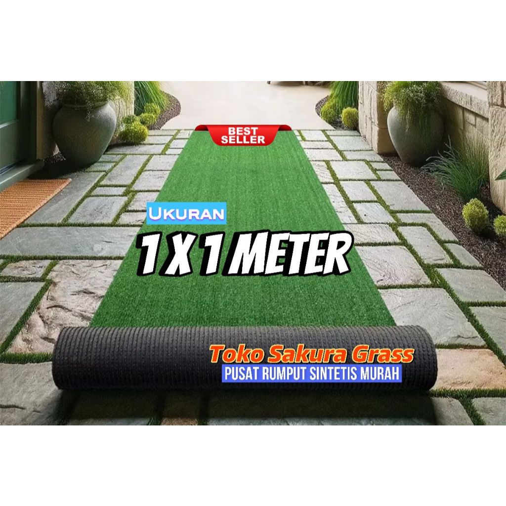 Jual Grosir Rumput Sintetis Ukuran 100x100 Cm / 1x1 Meter Tipe Swiss ...