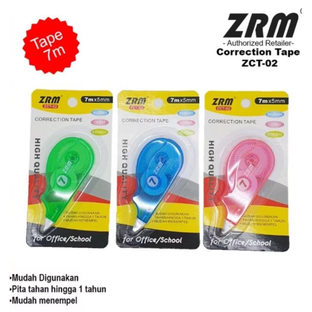 Jual Correction Tape ZRM 7Meter / Tip X Rol Pita ZCT -02 | Shopee Indonesia