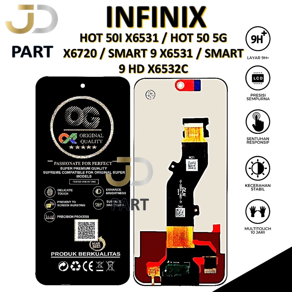 Jual LCD TOUCHSCREEN INFINIX HOT 50I X6531 / HOT 50 5G X6720 / SMART 9 ...