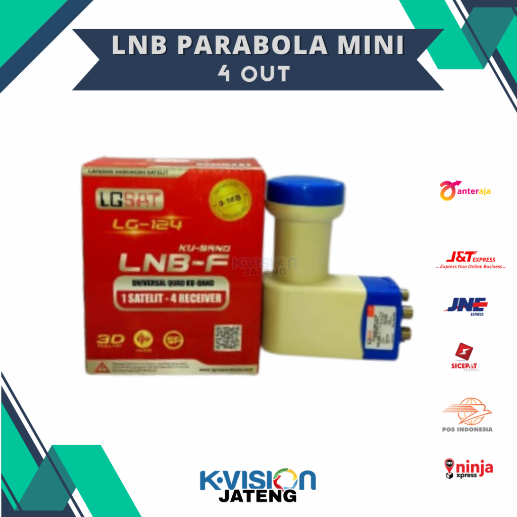 Jual LNB Parabola Mini KU Band 4 Out / 4 TV / 4 Receiver | Shopee Indonesia