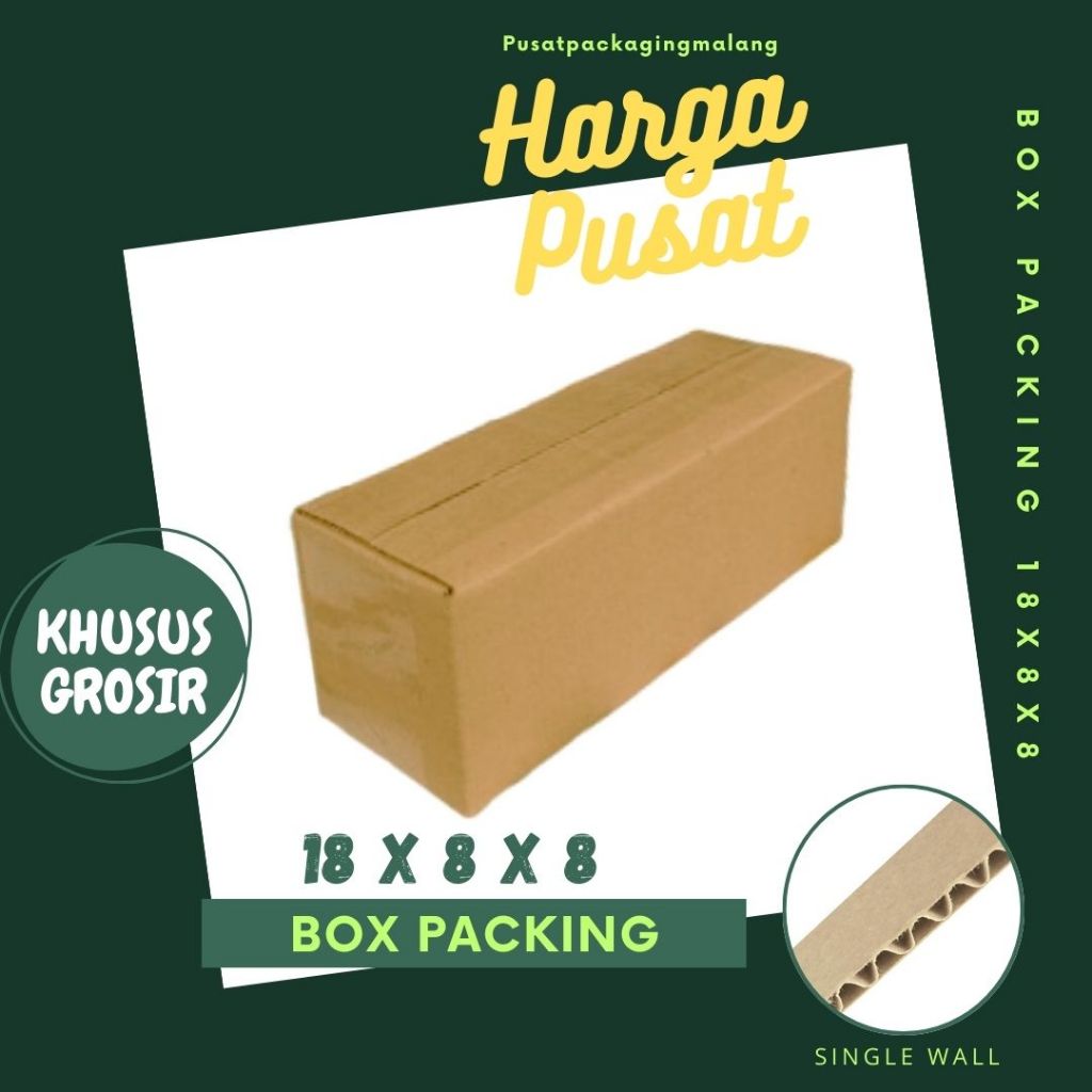 Jual Karton 18x8x8 Kardus A1 Packing Dus Kotak Kemasan Box Tumblr Botol ...