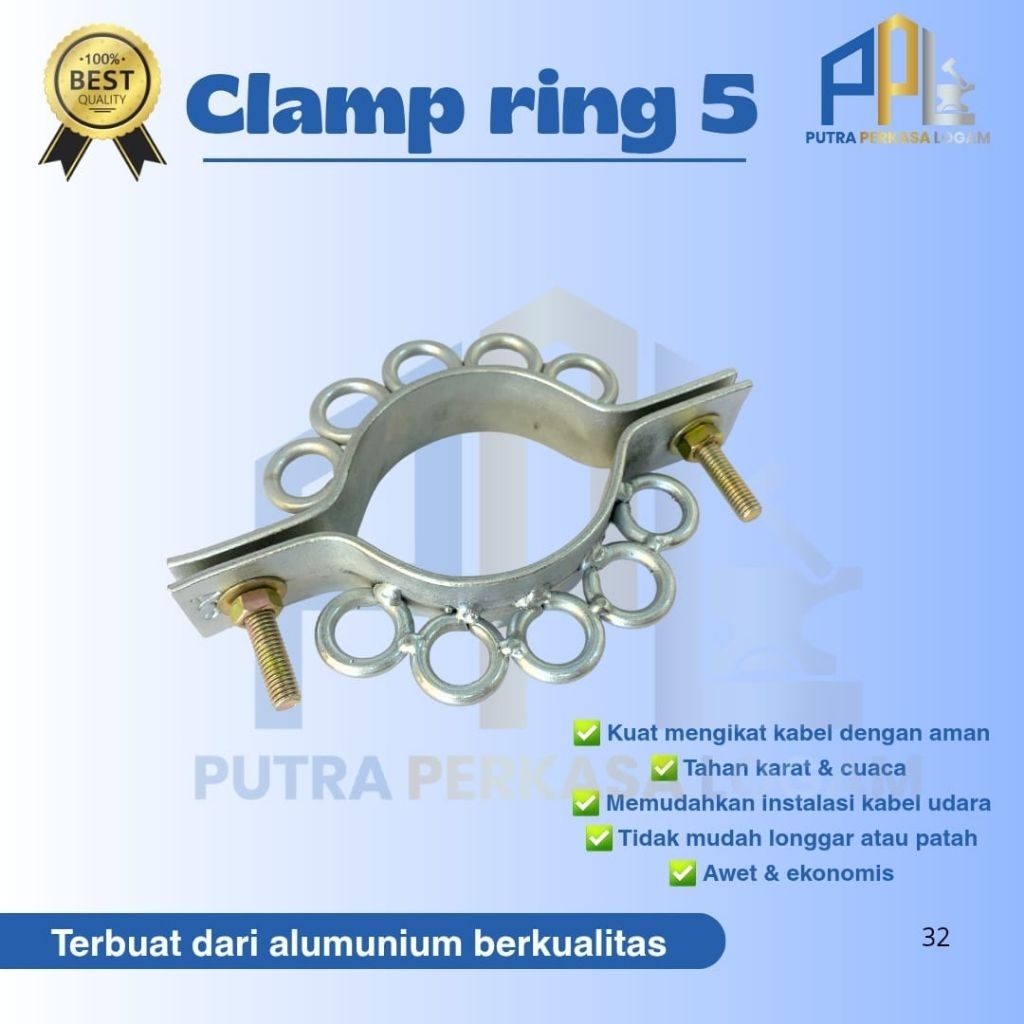 Jual CLAMP RING TIANG / POLESTRAP / CLAMP CINCIN TIANG / MULTIRING ...