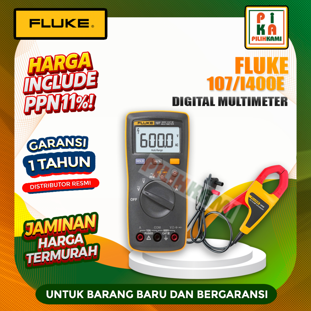 Jual Fluke 107/i400E Clamp Kit Digital Multimeter | Shopee Indonesia