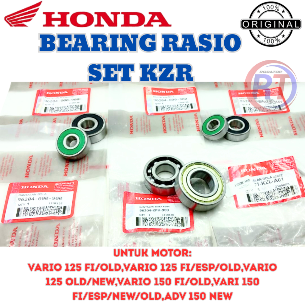 Jual ORIGINAL BEARING RASIO SET KZR HONDA UNTUK MOTOR VARIO 125 FI/OLD ...