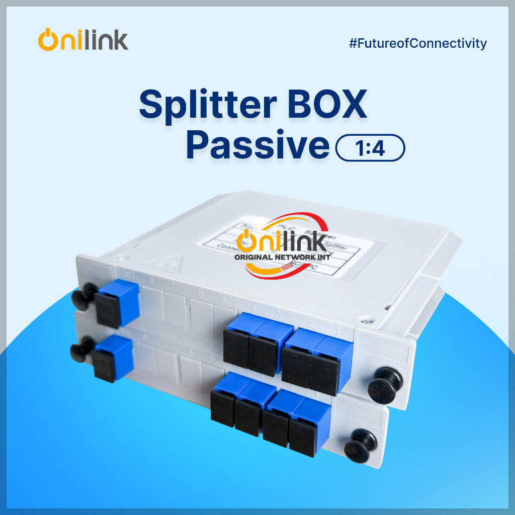 Jual SPLITTER BOX PASSIVE 1:4 KOTAK/SPLITER PLC 1X4 FIBER OPTIK SC/UPC ...