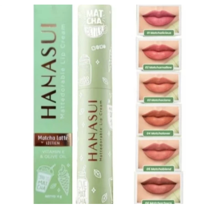 Jual Hanasui Mattedorable Lip Cream Matcha Edition | Shopee Indonesia