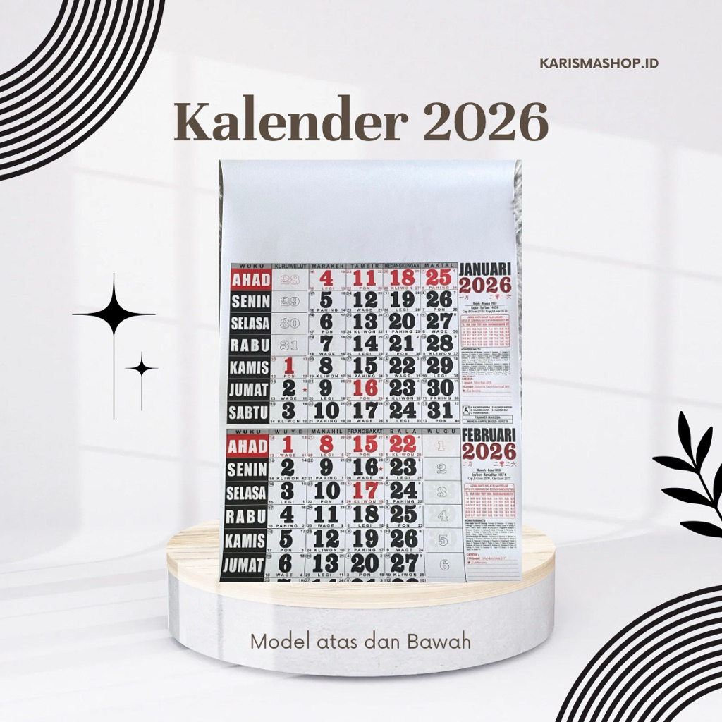 Jual [READY STOCK] Kalender 2026 Model Atas Bawah | Shopee Indonesia