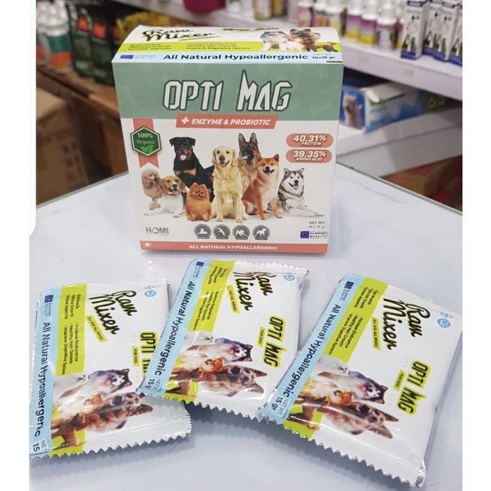 Jual OPTIMAG +Enzyme & Probiotic Dog Supplement OPTI MAG Raw Mixer ...