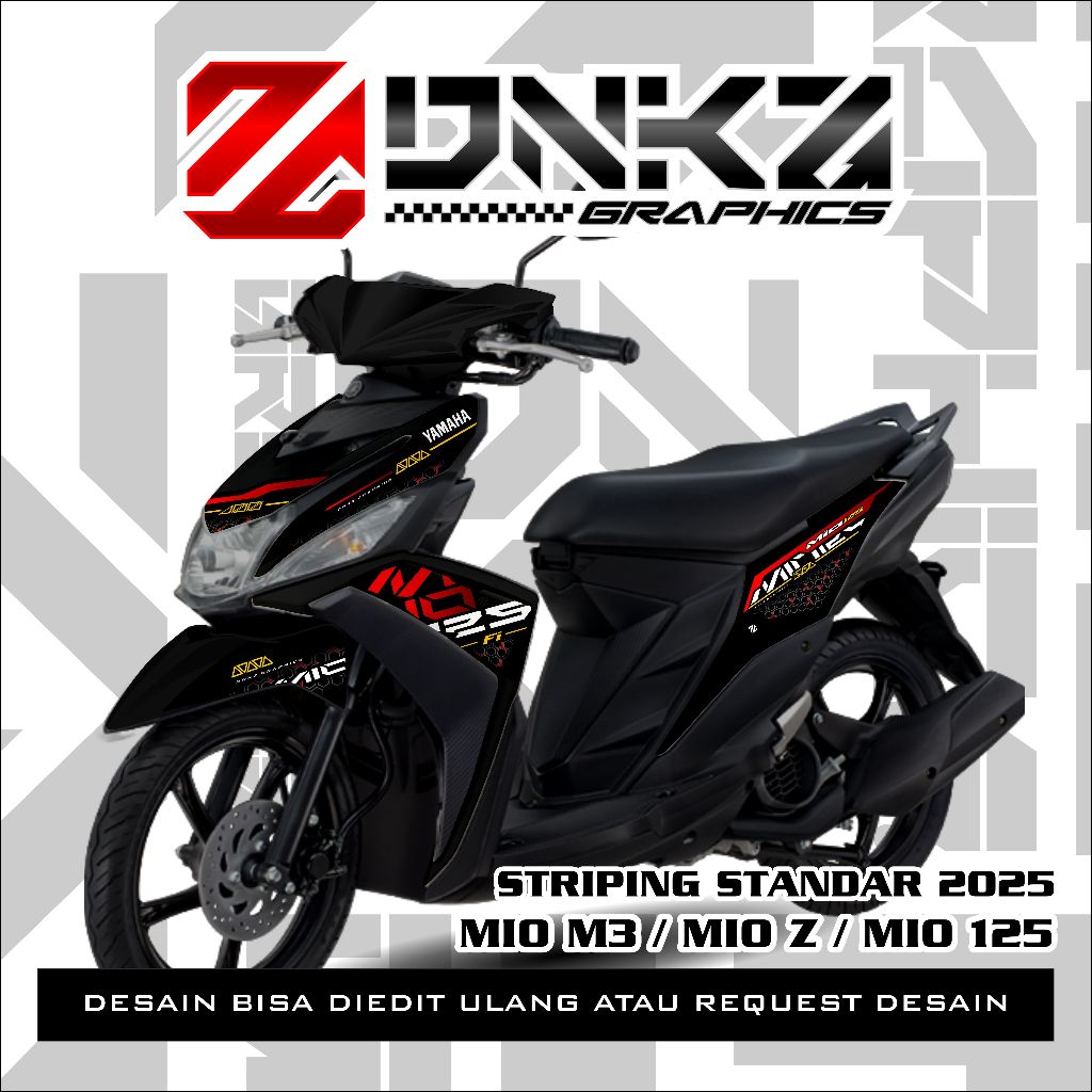 Jual DNKZ Stiker Mio M3/Z 2025 Decal Striping Standar Terbaru Mio M3/Z ...