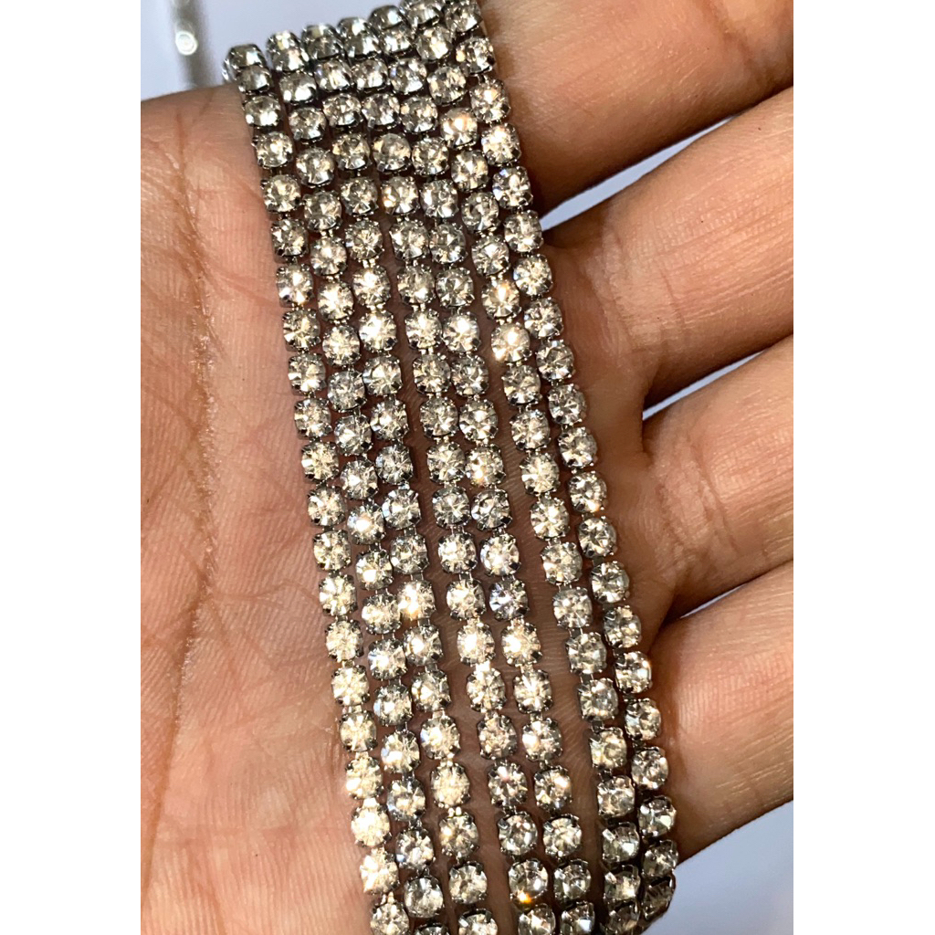 Jual DIAMOND CANGKANG RANTAI RAPAT PRECIOSA SS 12, SS 6 (10yard ...