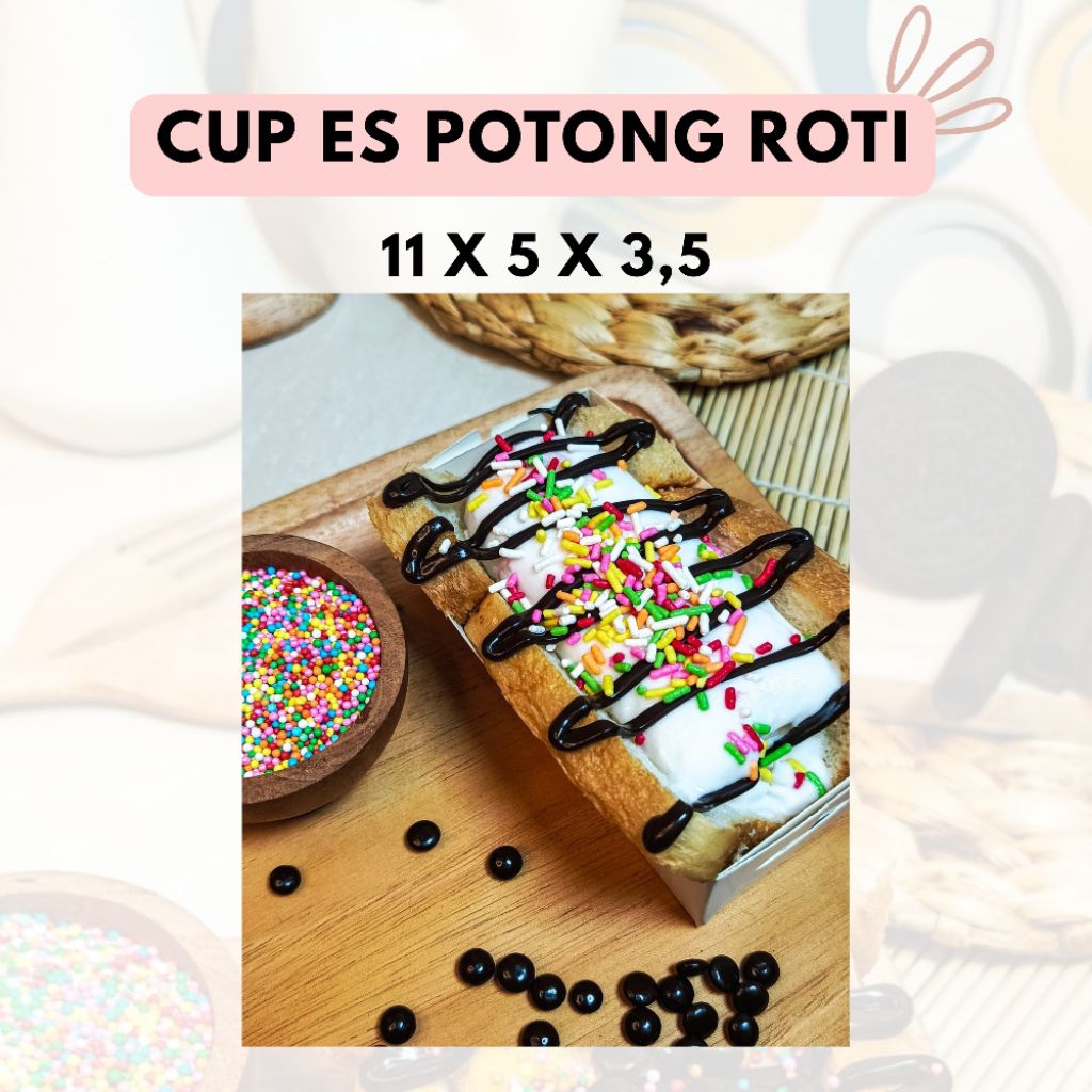 Jual (100 pcs) Kotak Es Potong Roti (BESAR) / Paper Tray / Toast Box ...