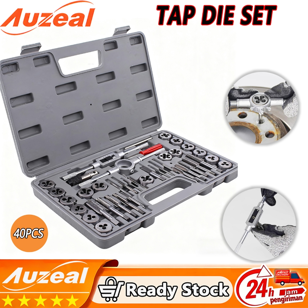 Jual Tap and Die Set Metric 40Pcs - Set Tap Ulir Manual M3-M12, Lengkap ...