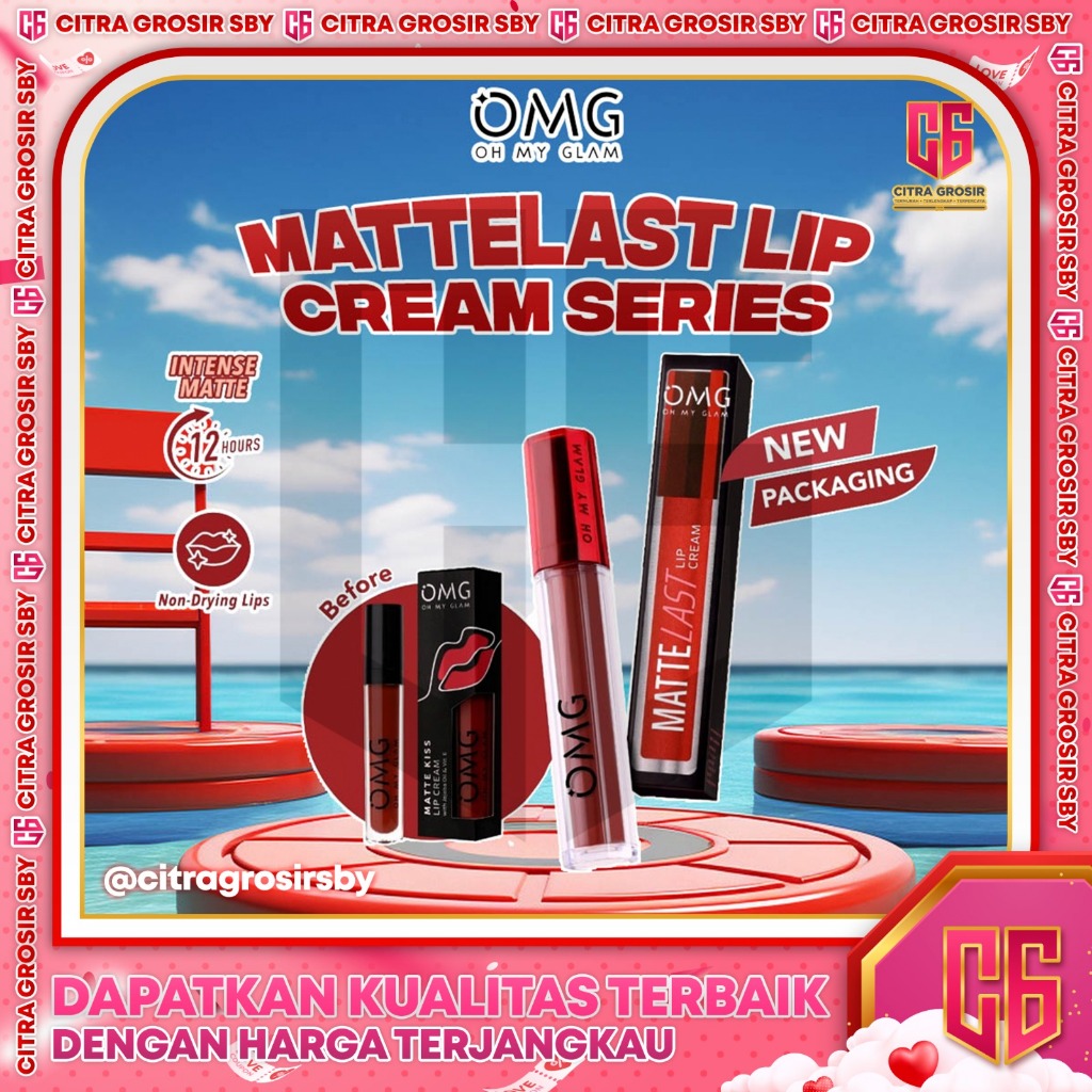 Jual OMG Oh My Glam Matte Kiss Lip Cream || OMG Lipcream Coffee Edition ...