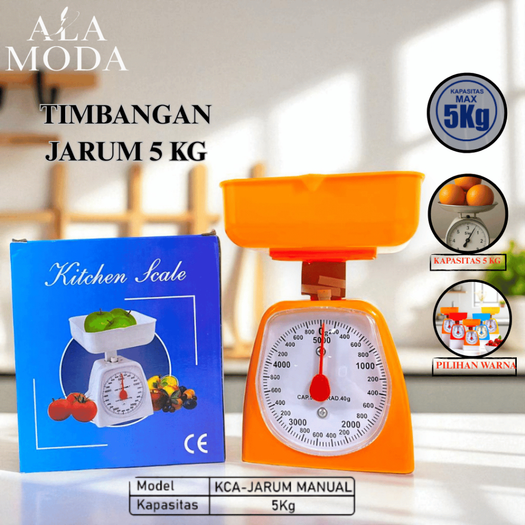 Jual ALA MODA TIMBANGAN JARUM 5KG – TIMBANGAN MANUAL UNTUK KUE & DAPUR ...