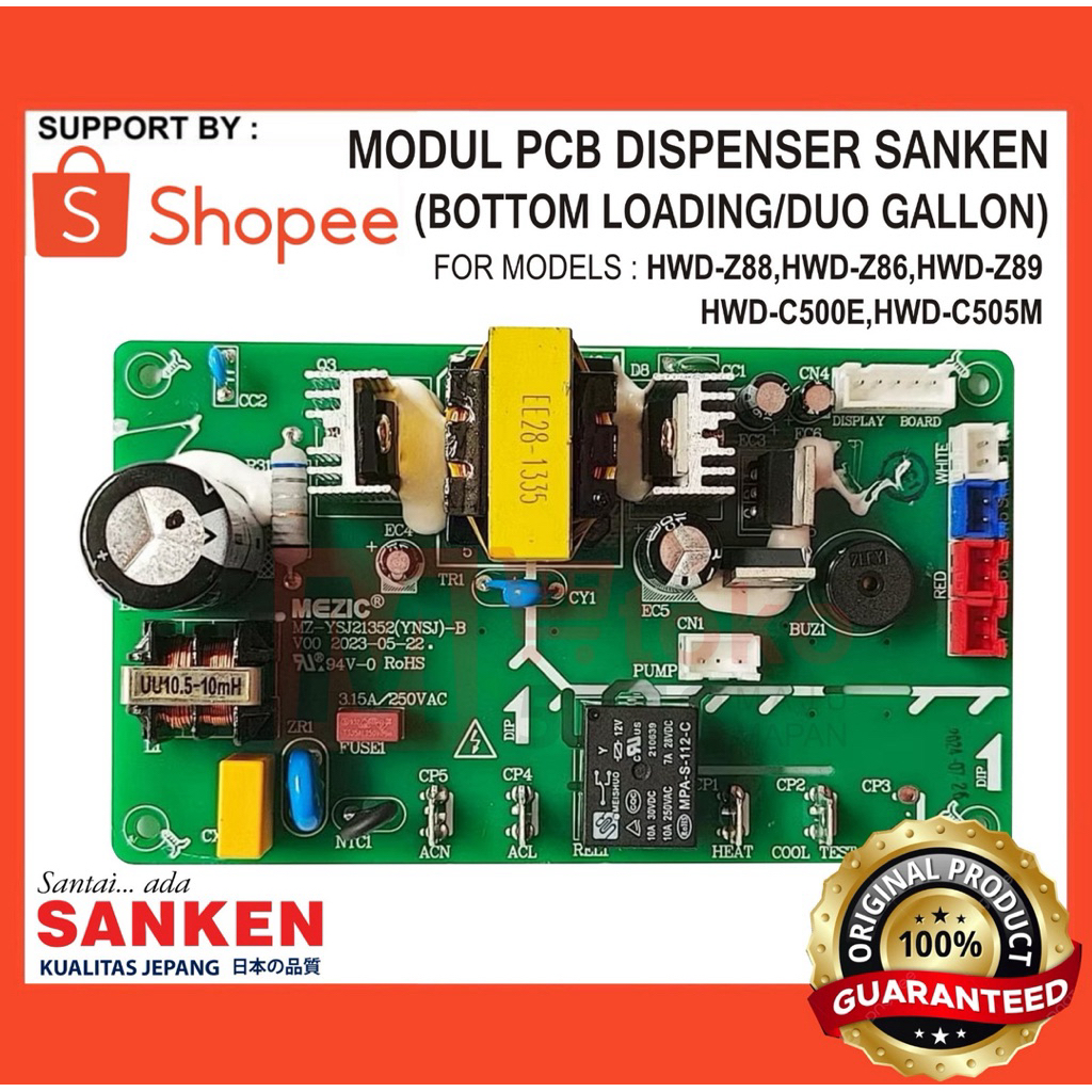 Jual ORIGINAL MODUL PCB DISPENSER SANKEN DUO GALLON- BOTTOM LOADING ...