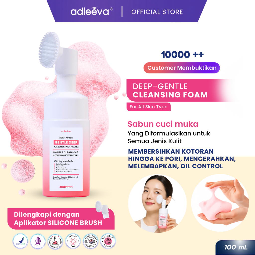 Jual ADLEEVA Gentle Deep Cleansing Foam | Shopee Indonesia