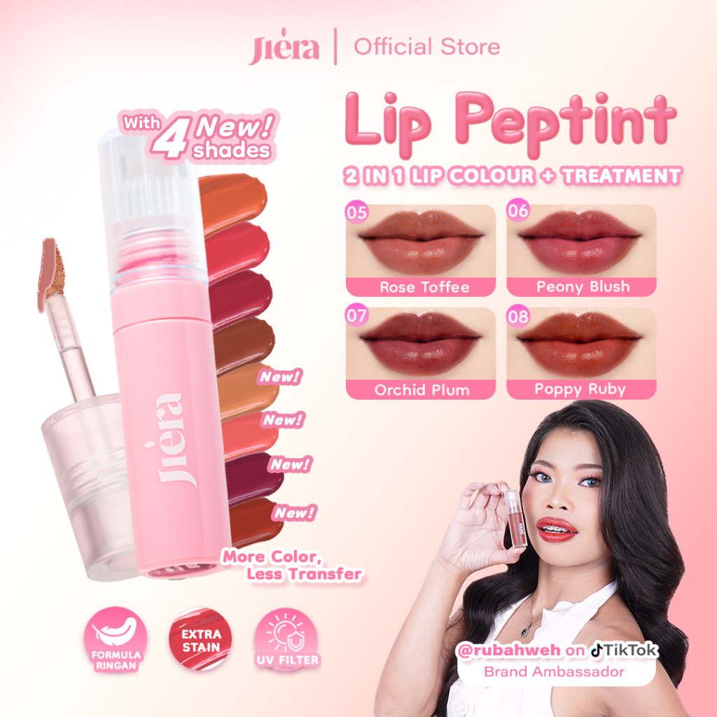 Jual JIERA Lip Peptint with 2in1 Function Lip Tint & Lip Care, UV ...