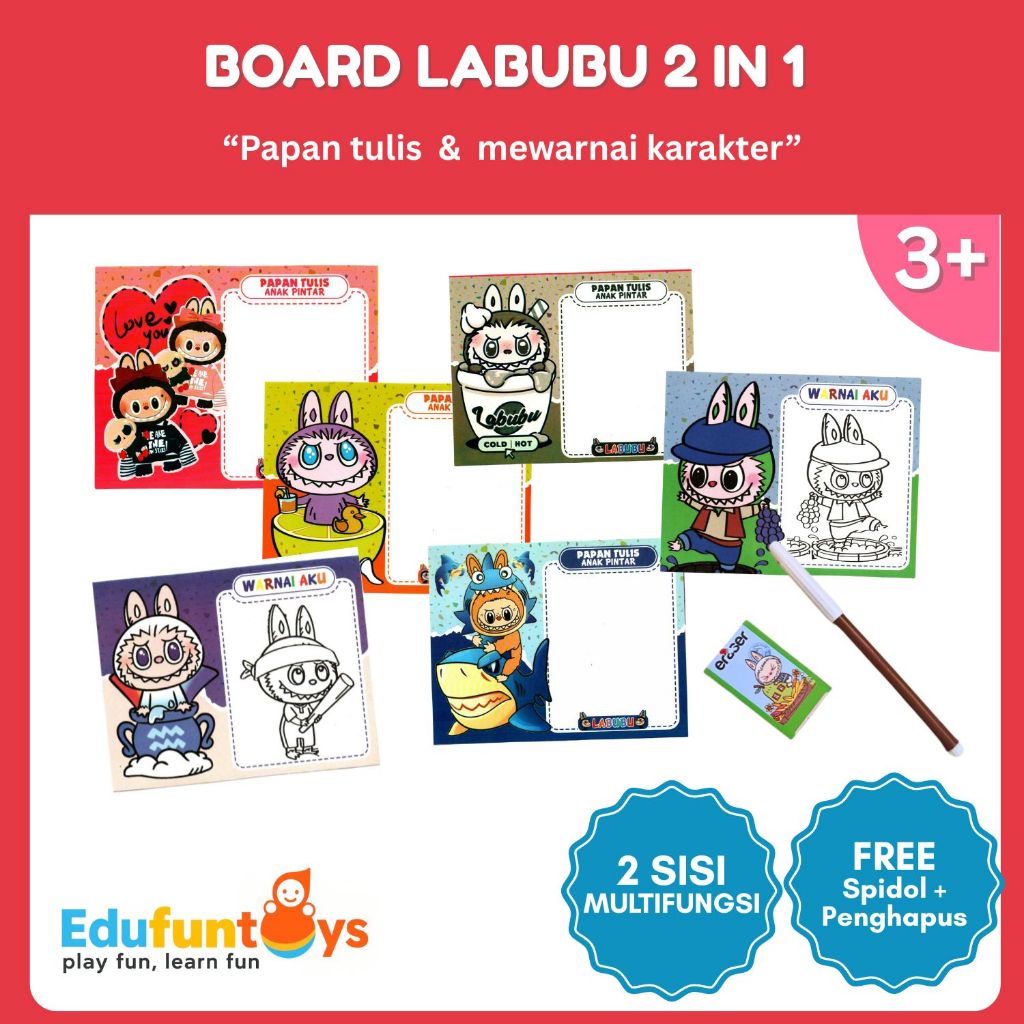 Jual 2IN1 MINI BOARD LABUBU / papan tulis minii labubu free spidol ...