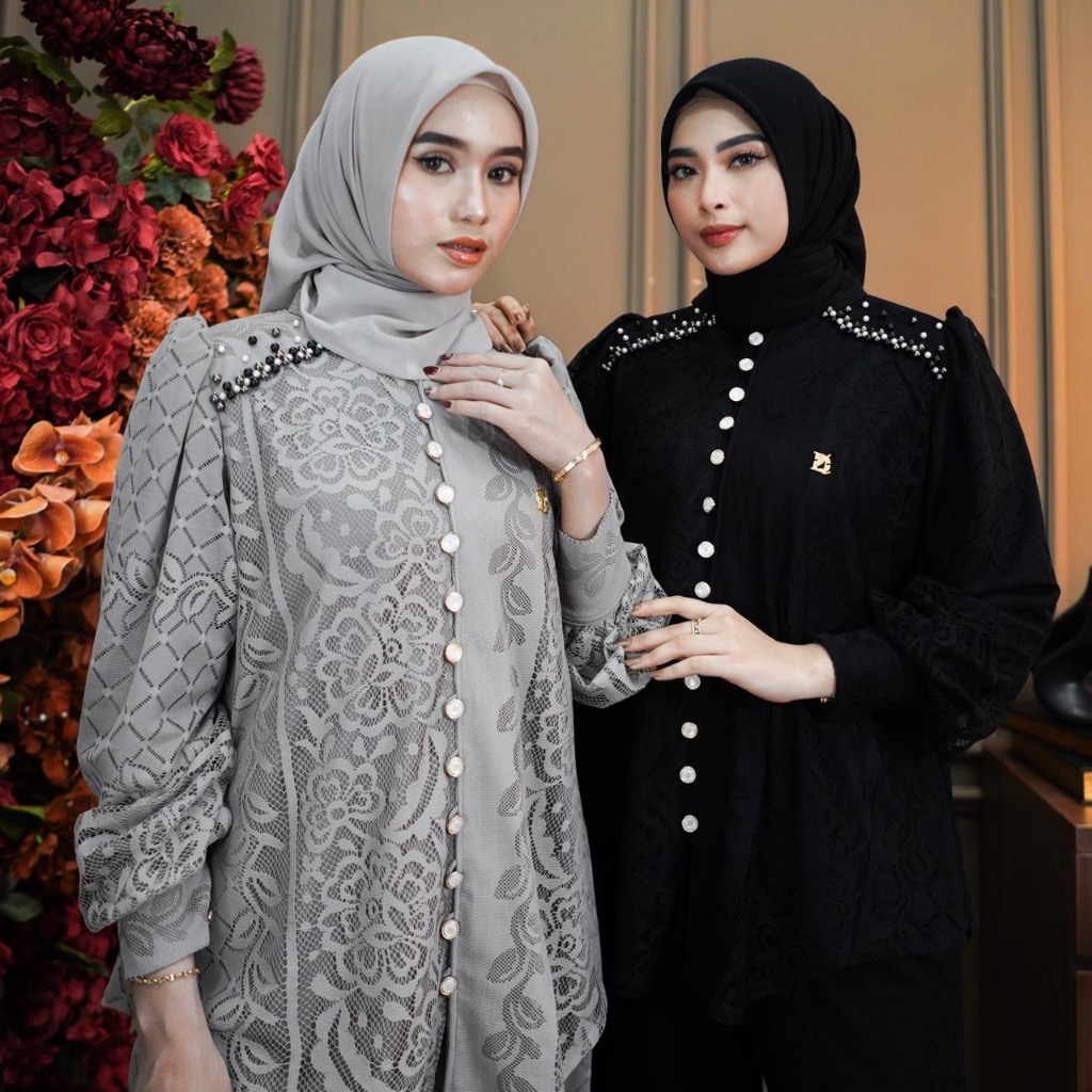 Jual Dumma.id - One Set Pakaian Wanita Rania Set Celana Brokat Chantily ...