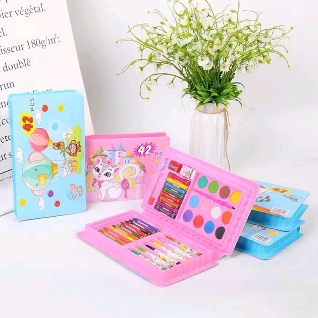 Jual 42PCS Art Set / Crayon Anak Set Koper / Full Set Alat Lukis Anak ...