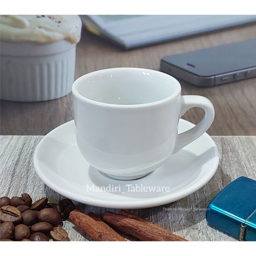 Jual 1 Psg Cangkir Mini Khusus KOPI ESPRESSO 100 ml | Putih Polos ...
