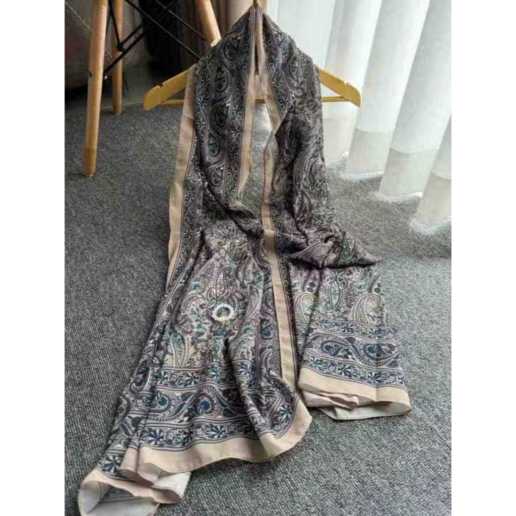Jual PASHMINA TURKI CERUTY ARABIAN ERNIK SHAWL MOTIF CASHMERE 180X75 CM ...