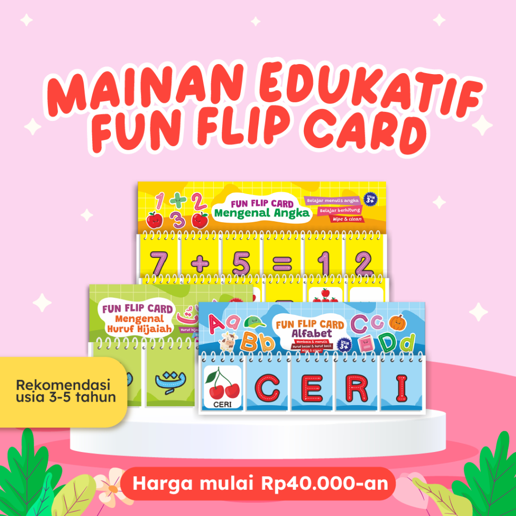 Jual Mainan Edukatif Fun Flip Card - Untuk Anak Usia 3-5 Tahun - Huruf ...