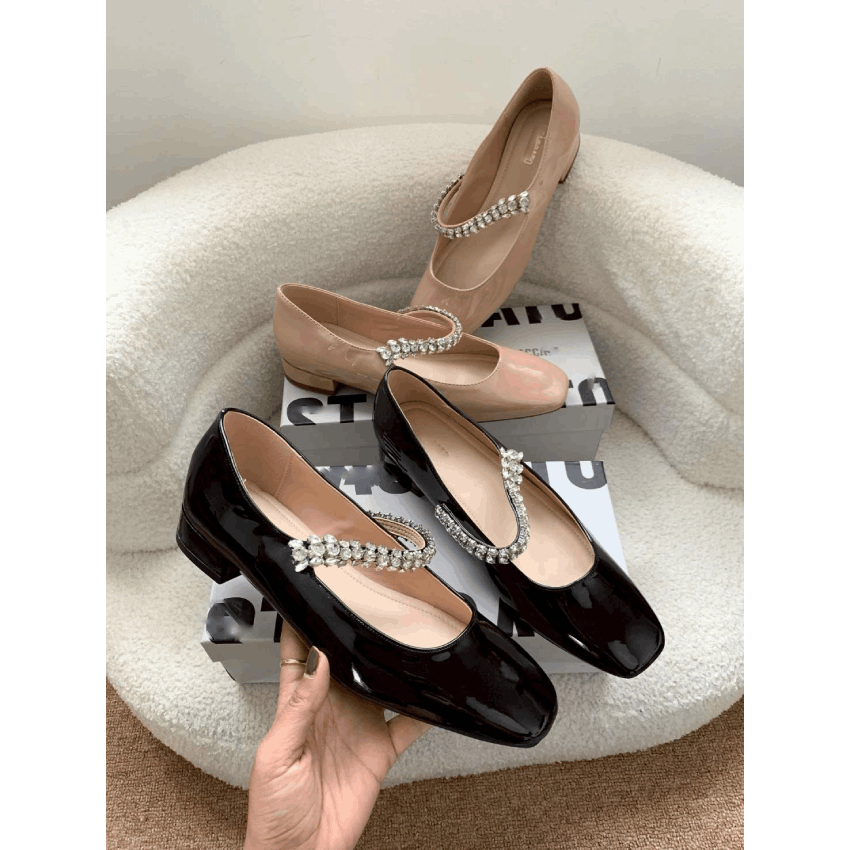 Jual Sepatu Wanita Terbaru Elegant Aesthetic Slip On Heels STA013 ...