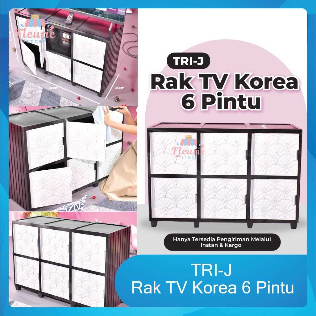 Jual TRI J - Rak TV Korea 6 Pintu - (Rak Susun Lemari TV Bahan Plastik ...