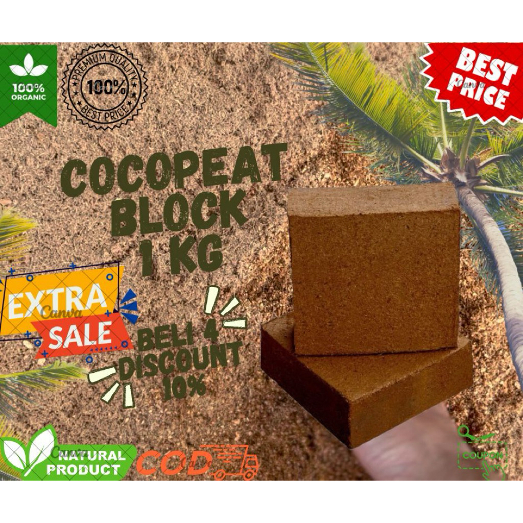 Jual MEDIA TANAM COCOPEAT BLOCK 1 KG SABUT KELAPA SEBAGAI MEDIA ...