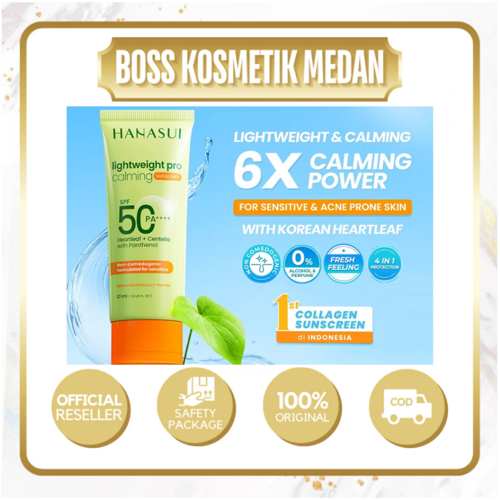 Jual Hanasui Lightweight Pro Calming Sunscreen SPF50 30ml (Untuk Kulit ...