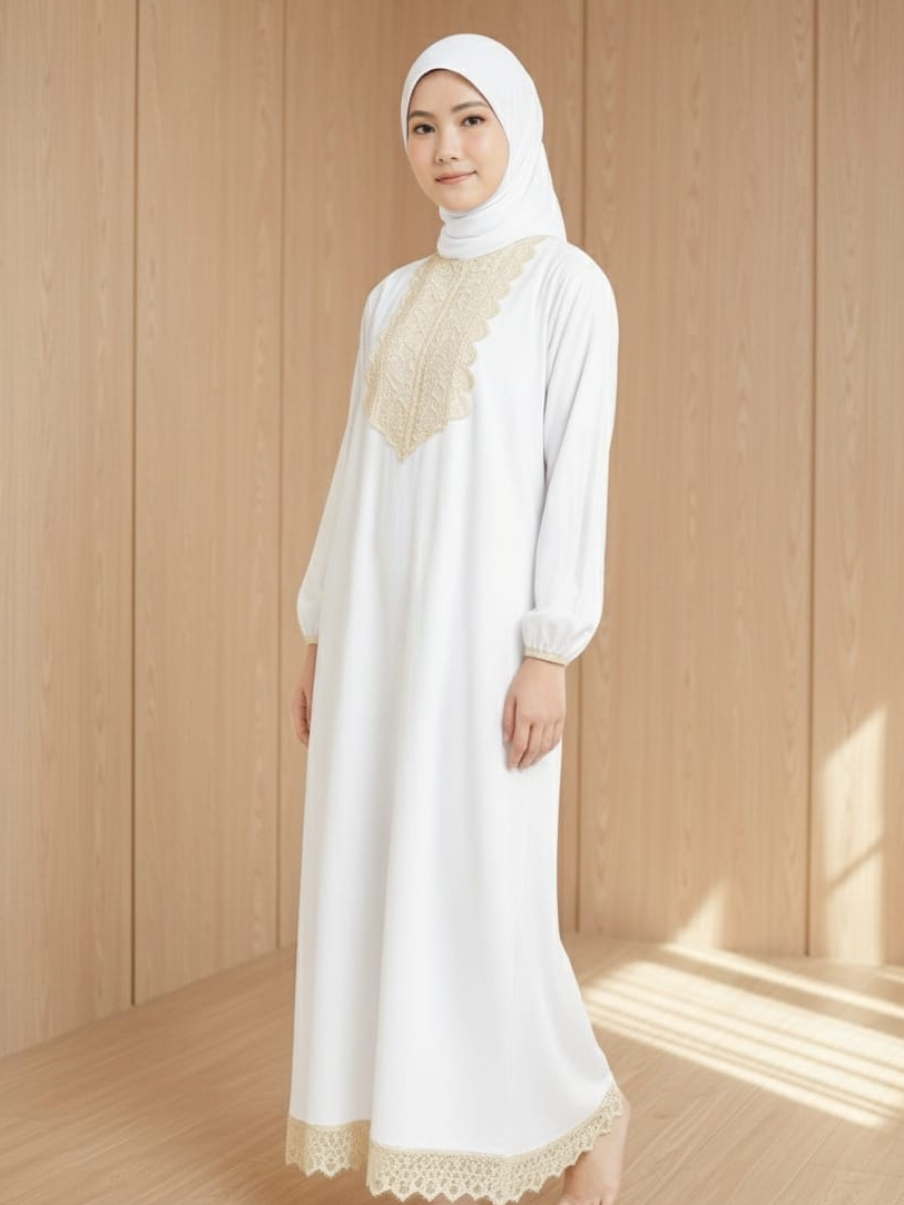 Jual Gamis Abaya Wanita Mewah Renda / Dress Muslim Lebaran / Abaya ...