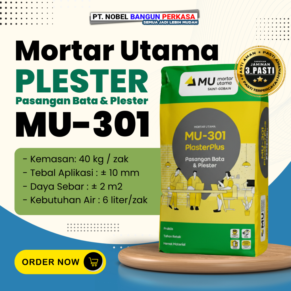 Jual Mortar Utama MU-301 Perekat Bata Merah & Plesteran / Semen Pasang ...