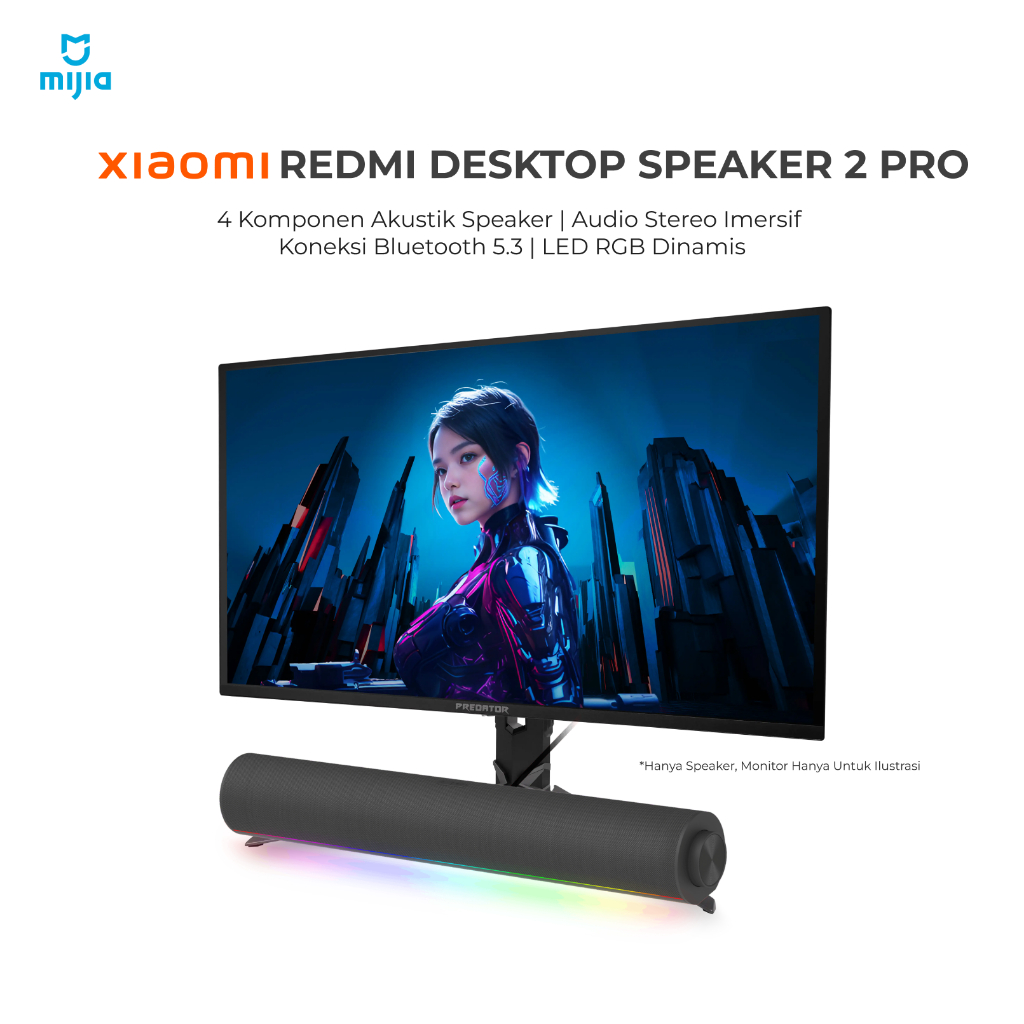Jual REDMI Computer Speaker 2 Pro Four-driver stereo sound RGB Speaker ...