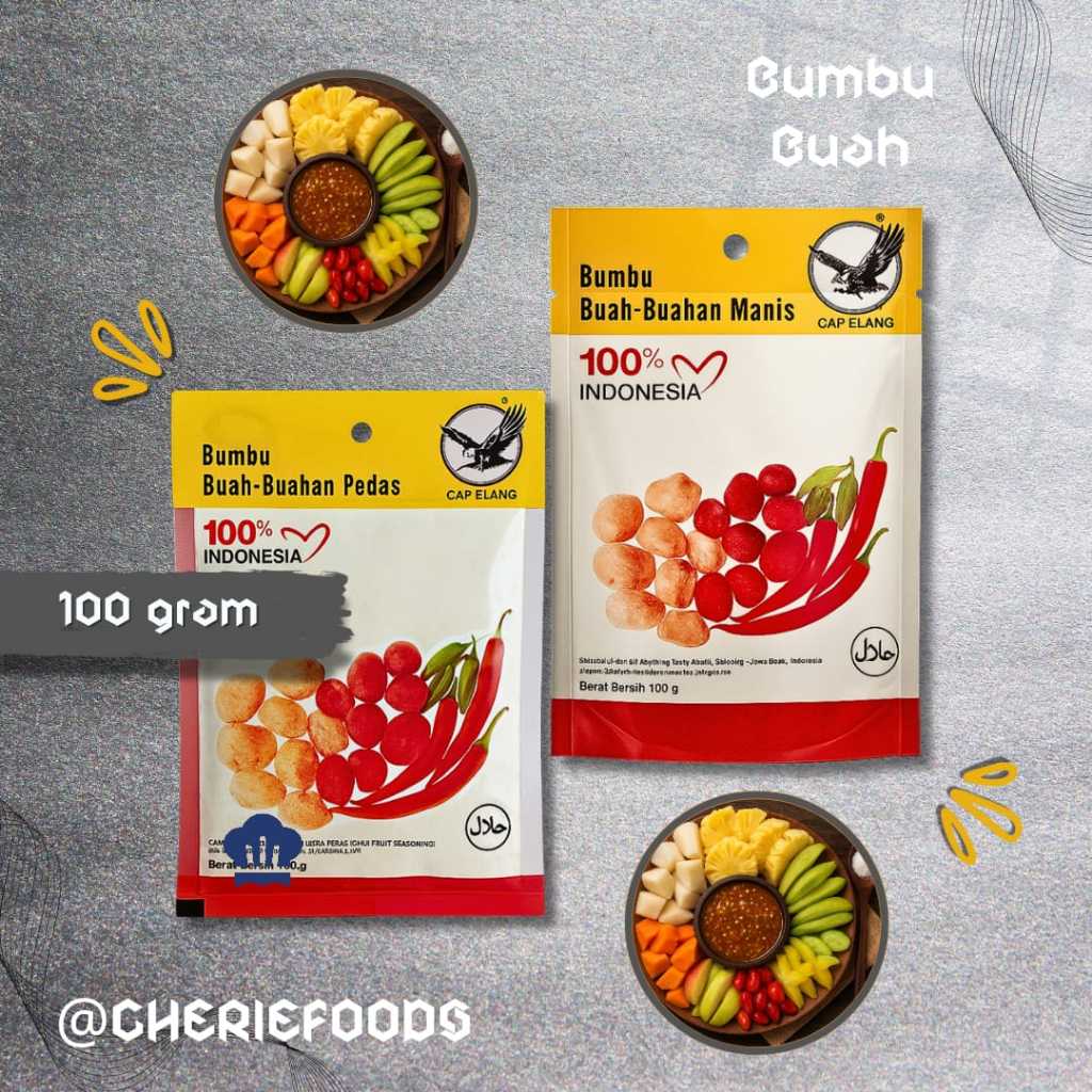 Jual Bumbu Buah Pedas100gr Sachet – Cap Elang / Garam Buah / Bumbu ...