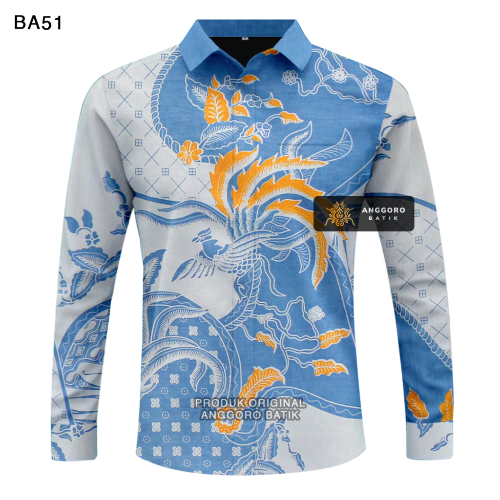 Jual Kemeja Anggoro Batik Motif Naga BA51 - Atasan Kemeja Baju Batik ...