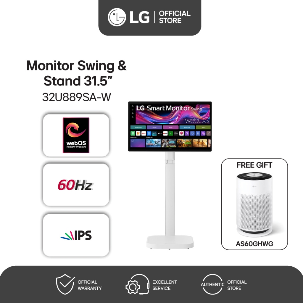 Jual LG Smart Monitor 4K UHD 32 inci Layar Sentuh - Stand Beroda ...