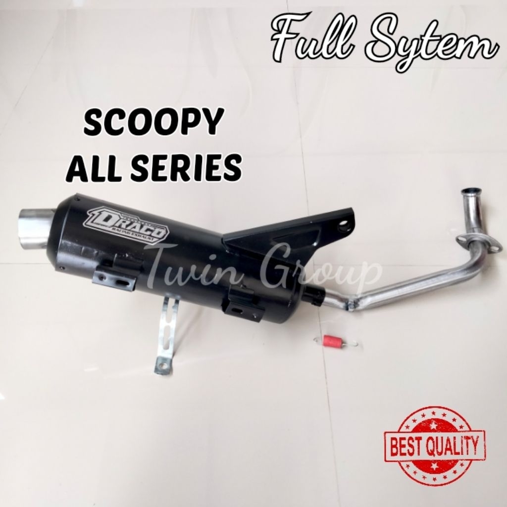 Jual DRACO Knalpot Standar untuk Scoopy All Series (Karbu / Injeksi ...