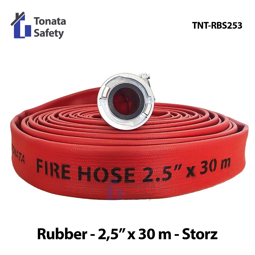 Jual Tonata Fire Hose Rubber Storz Selang Pemadam 2.5 Inch x 30M ...