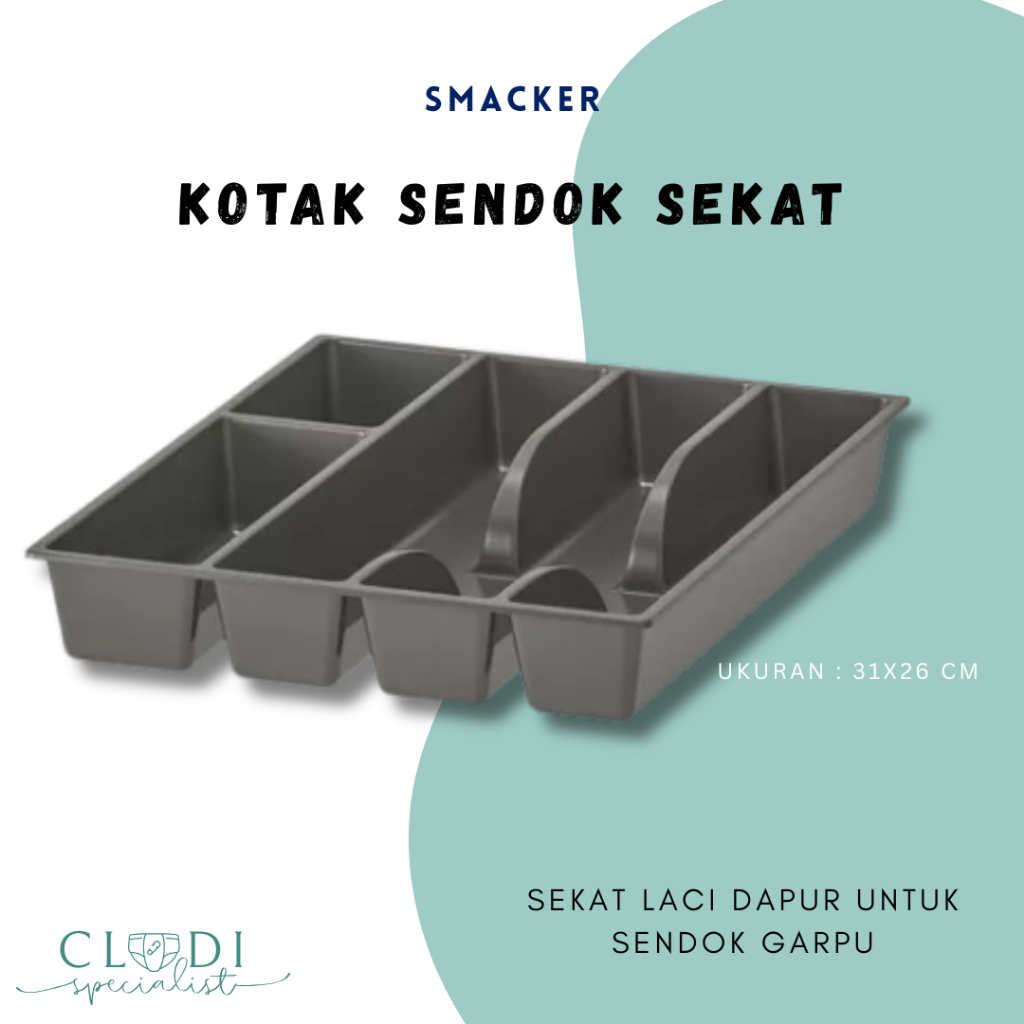 Jual SMCKER Sekat Laci Dapur Organizer Sendok Garpu Alat Makan Pembatas ...