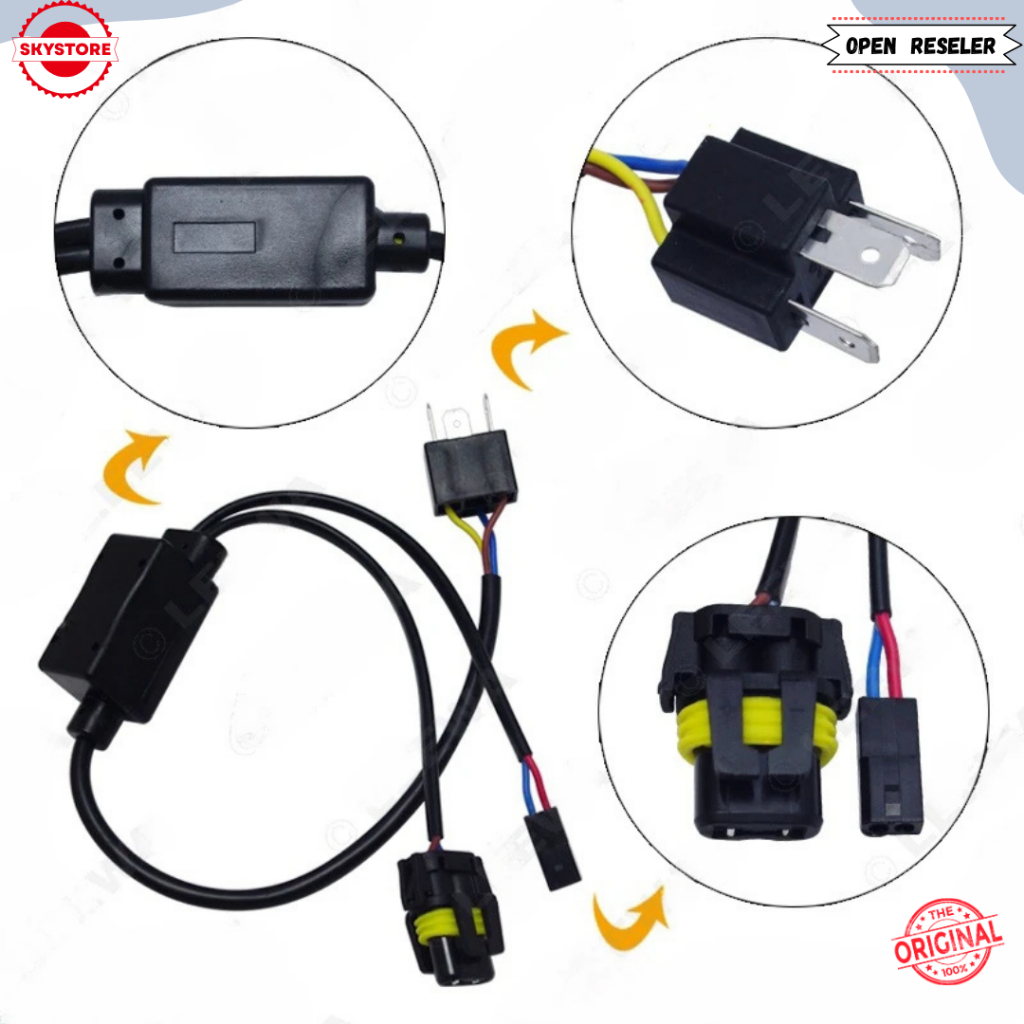 Jual Kabel Relay soket H4 Biled Projie Projector Foglamp Headlamp PNP ...