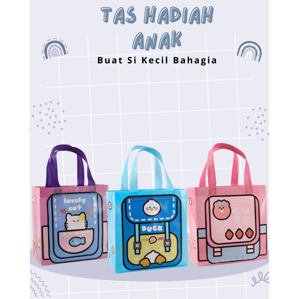 Jual Tas Hadiah Hari Anak Dopamin/Tas Kado Ulang Tahun Anak TK/Tas ...